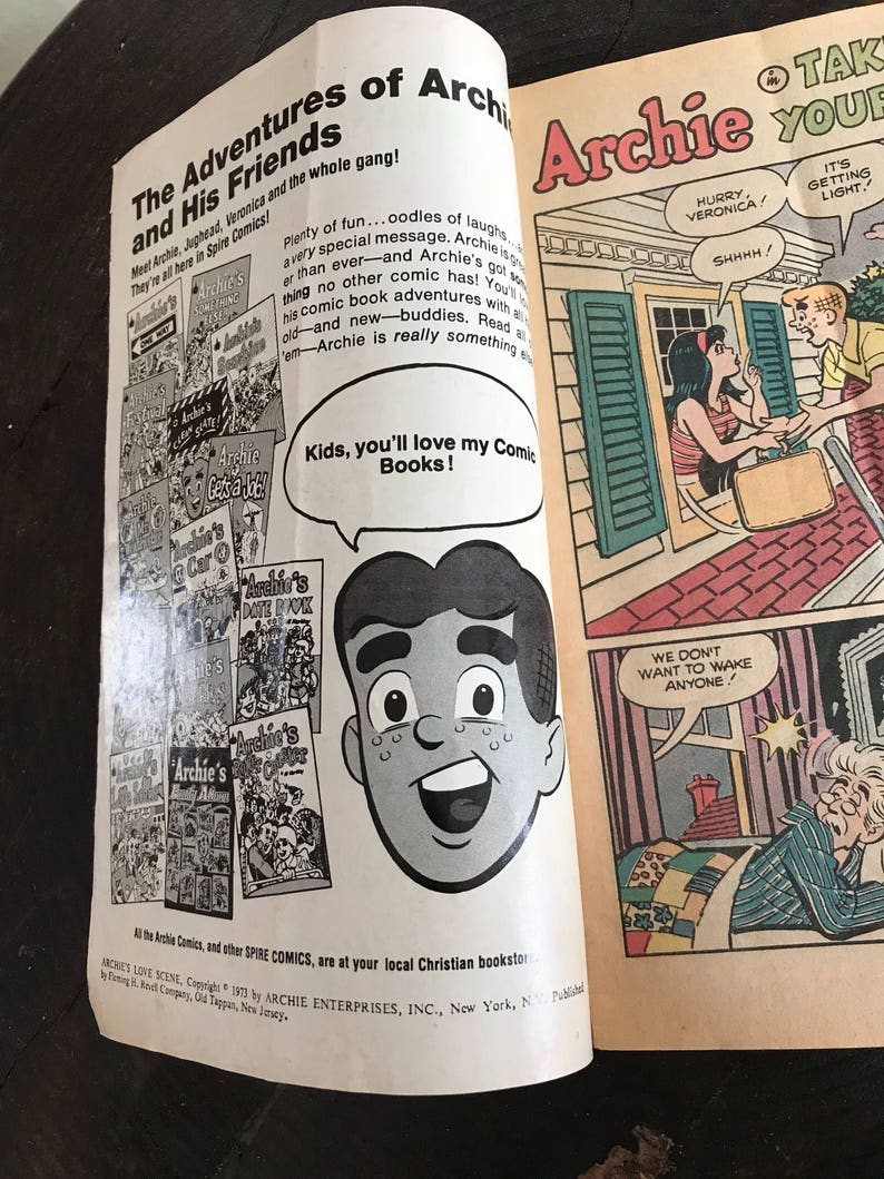 Archie Comic Book Love Scene Christian Bookstore Bible Verse | Etsy