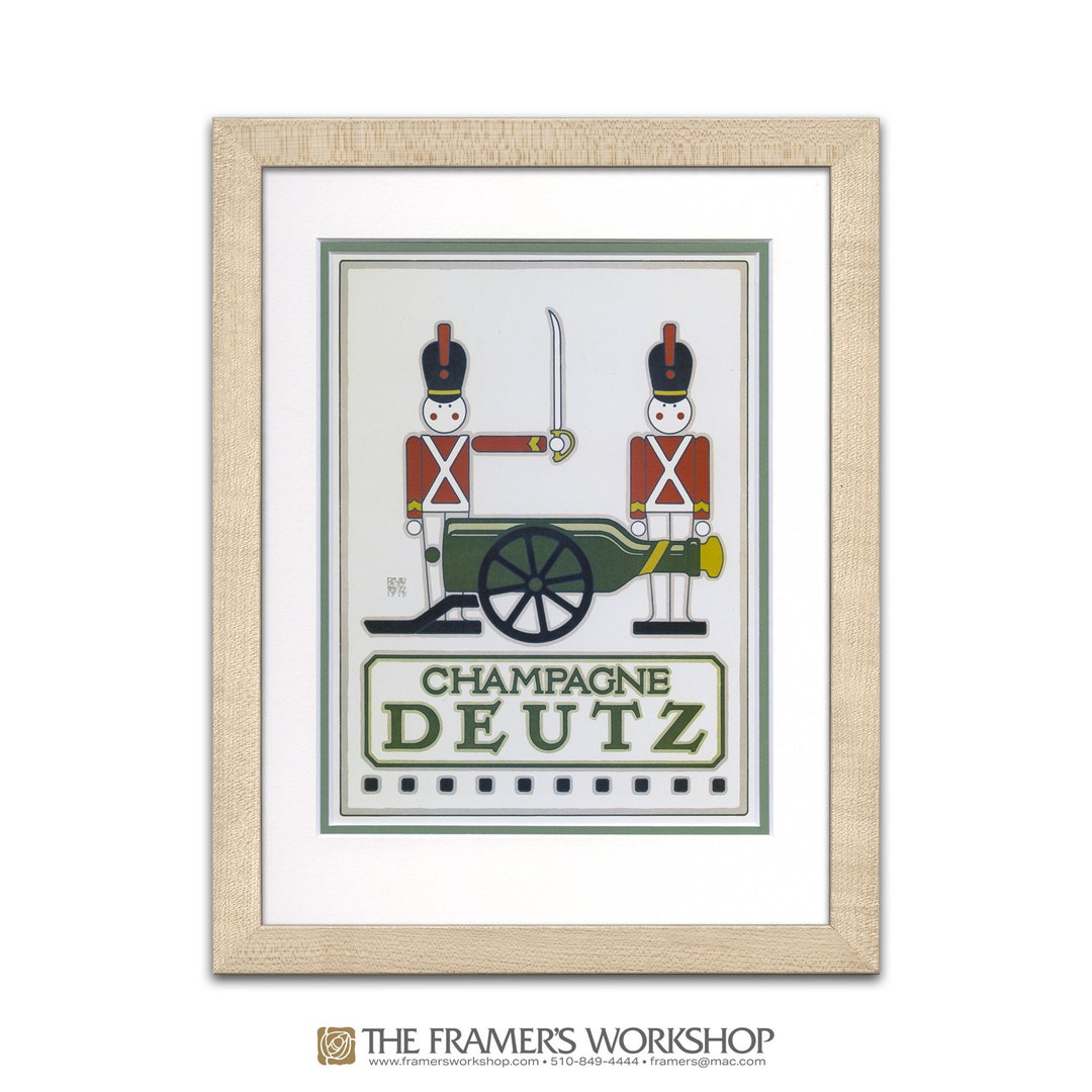 Champagne Deutz, David Lance Goines Book Plate - Etsy