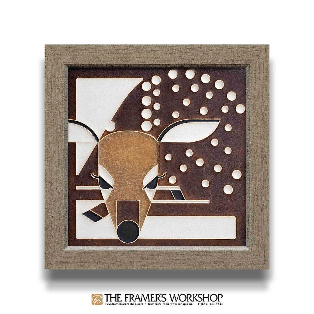 Fawn, (brown) 6x6 Motawi Tile, Charley Harper Design - Etsy