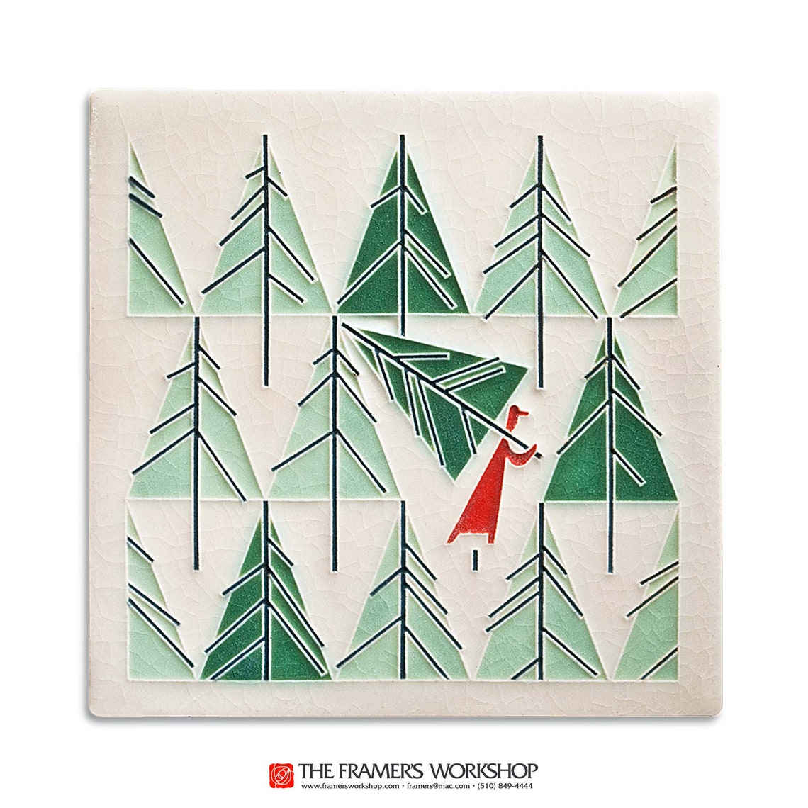 Perfect Tree 6x6 Charley Harper Design Motawi Tile and Wood | Etsy