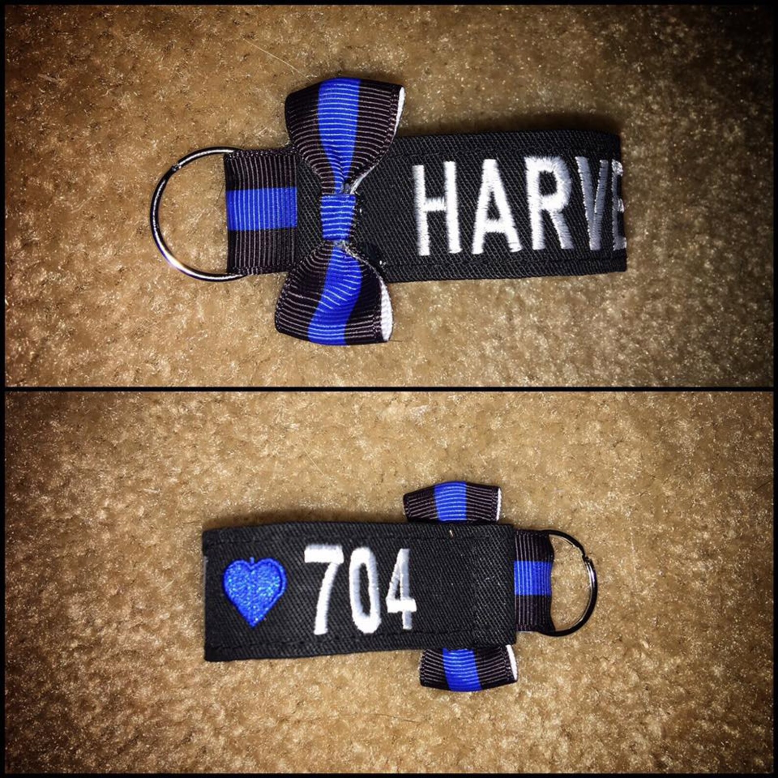 Police/law Enforcement/leo Nametape Keyfob-keychain Thin Blue - Etsy