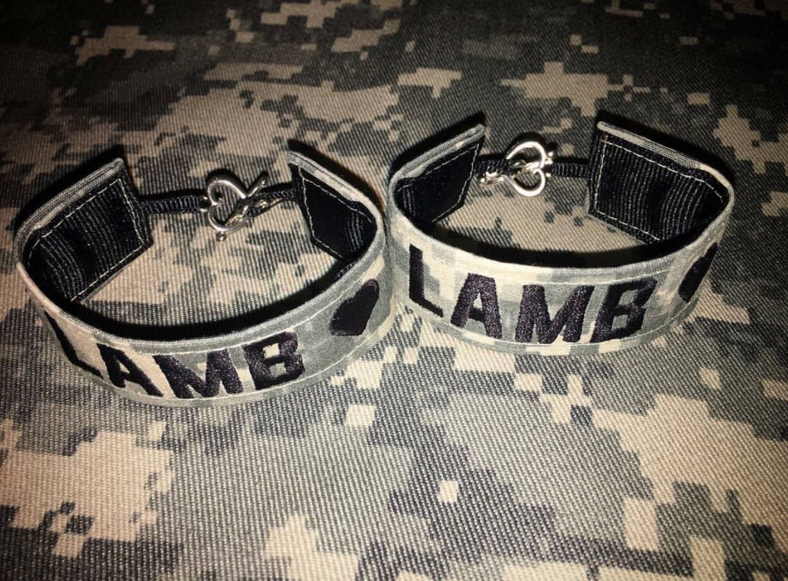 Military Name Tape Bracelet W/ Heart any Branch Army - Etsy