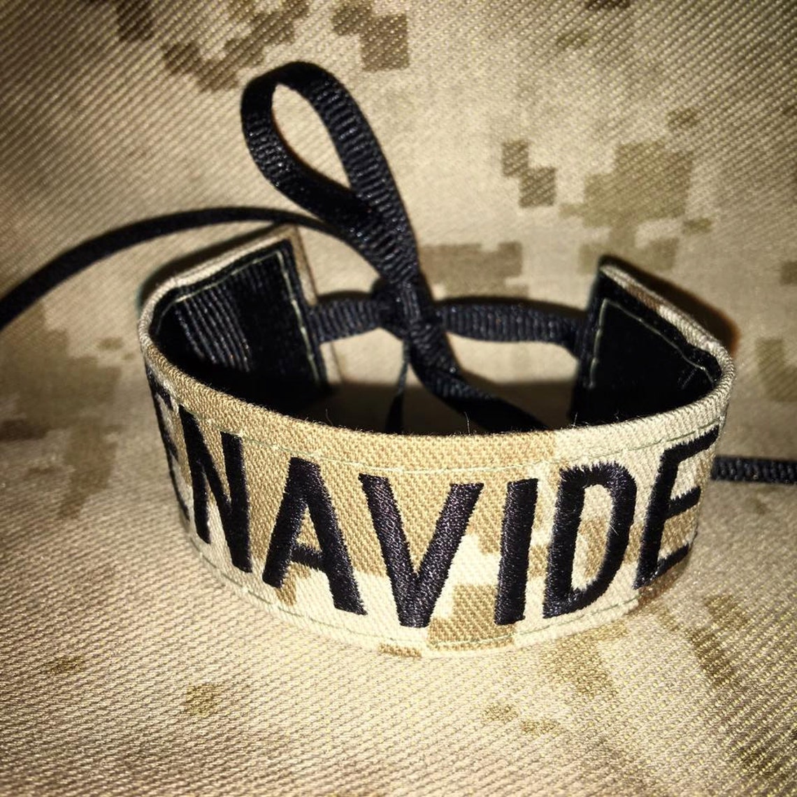 Military Nametape Tie-on Bracelet (army/usmc/air Force/navy/coast Guard ...