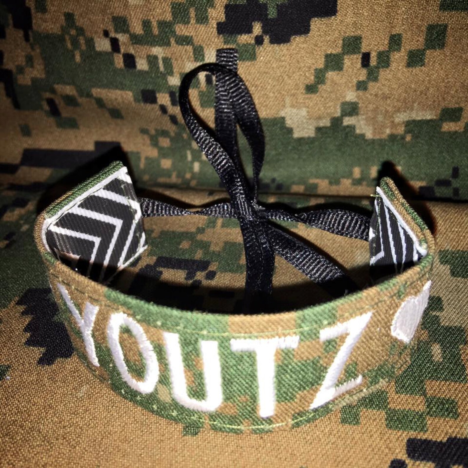 Military Nametape Tie-on Bracelet (army/usmc/air Force/navy/coast Guard ...