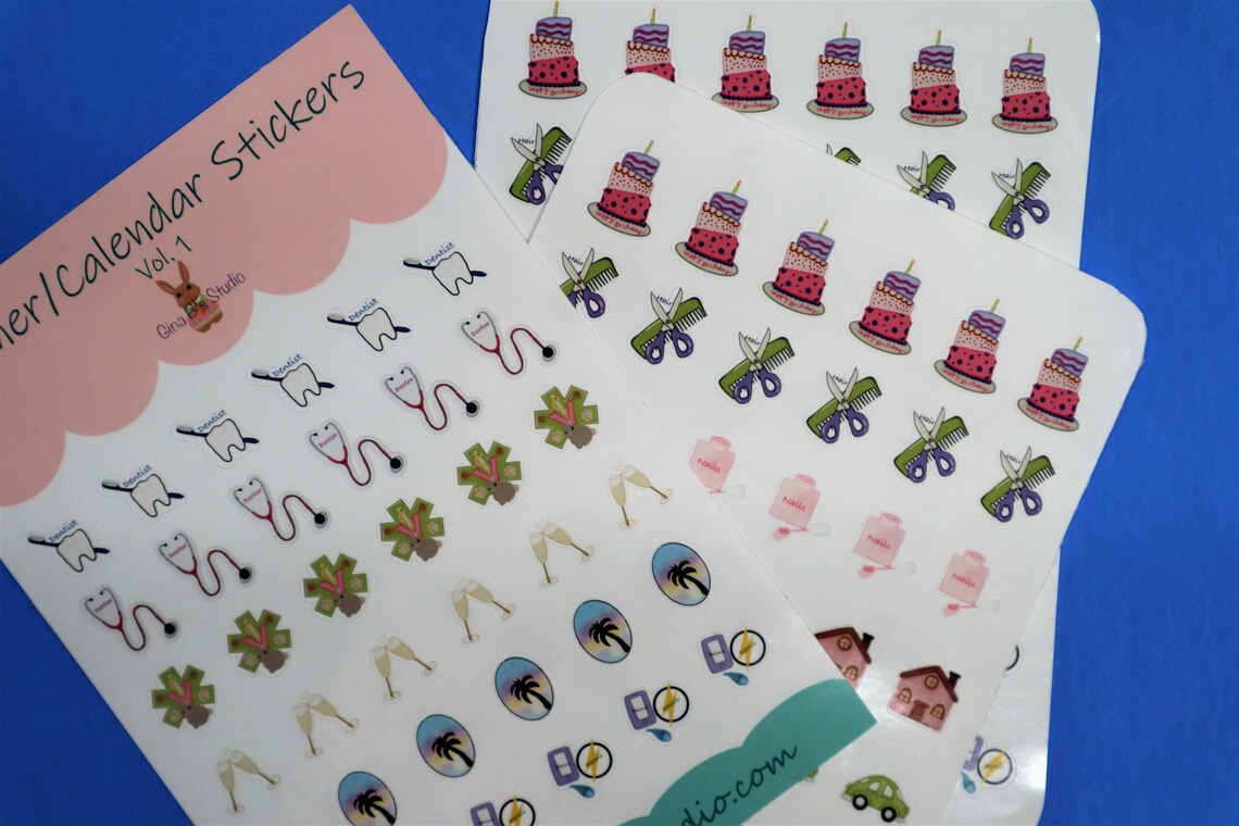 Planner Sticker Calendar Appointment Sticker Reminder Sticker - Etsy