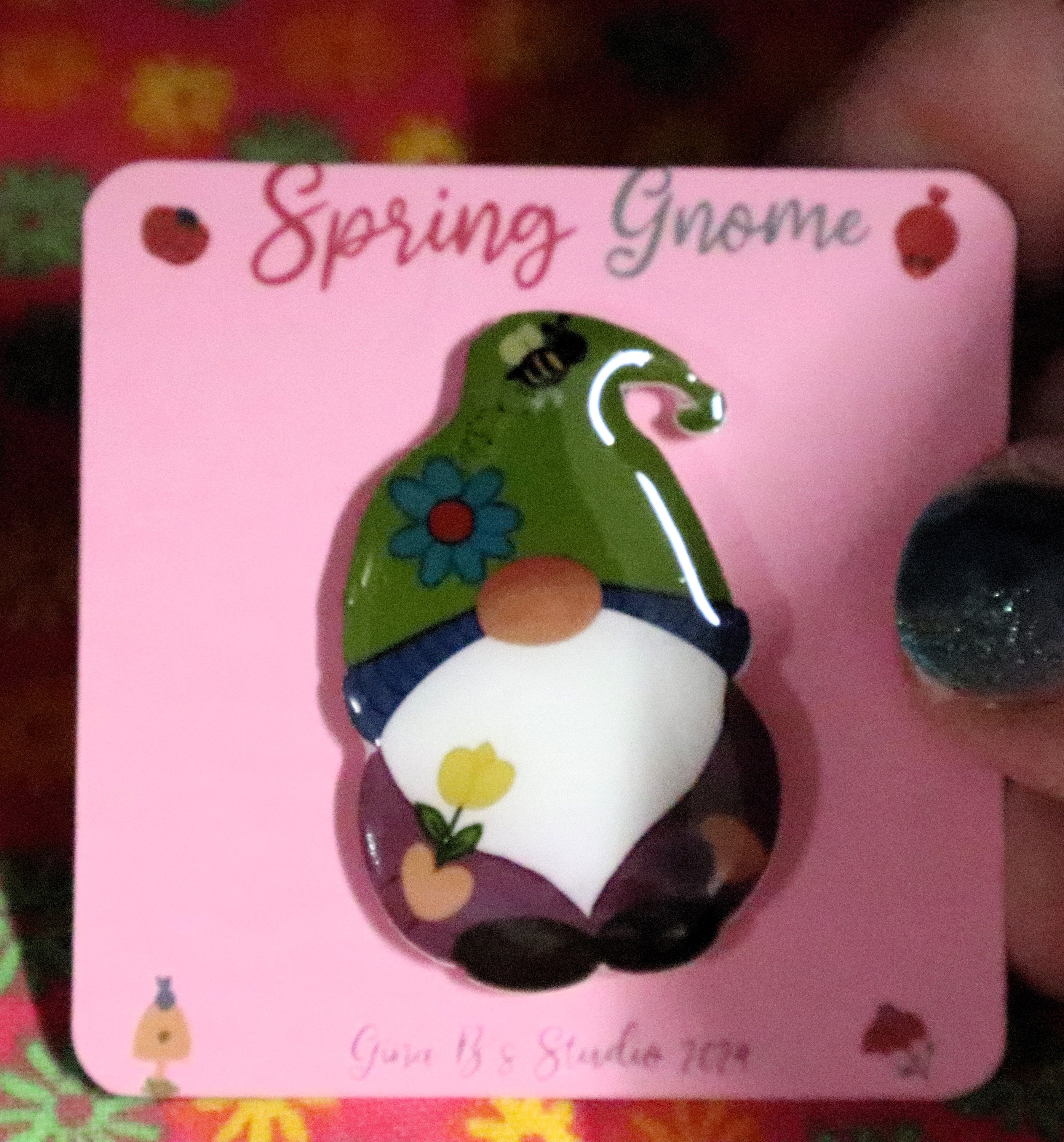 Shrinky Din Pin Spring Gnome Resin Pin Spring Gnome Pin - Etsy