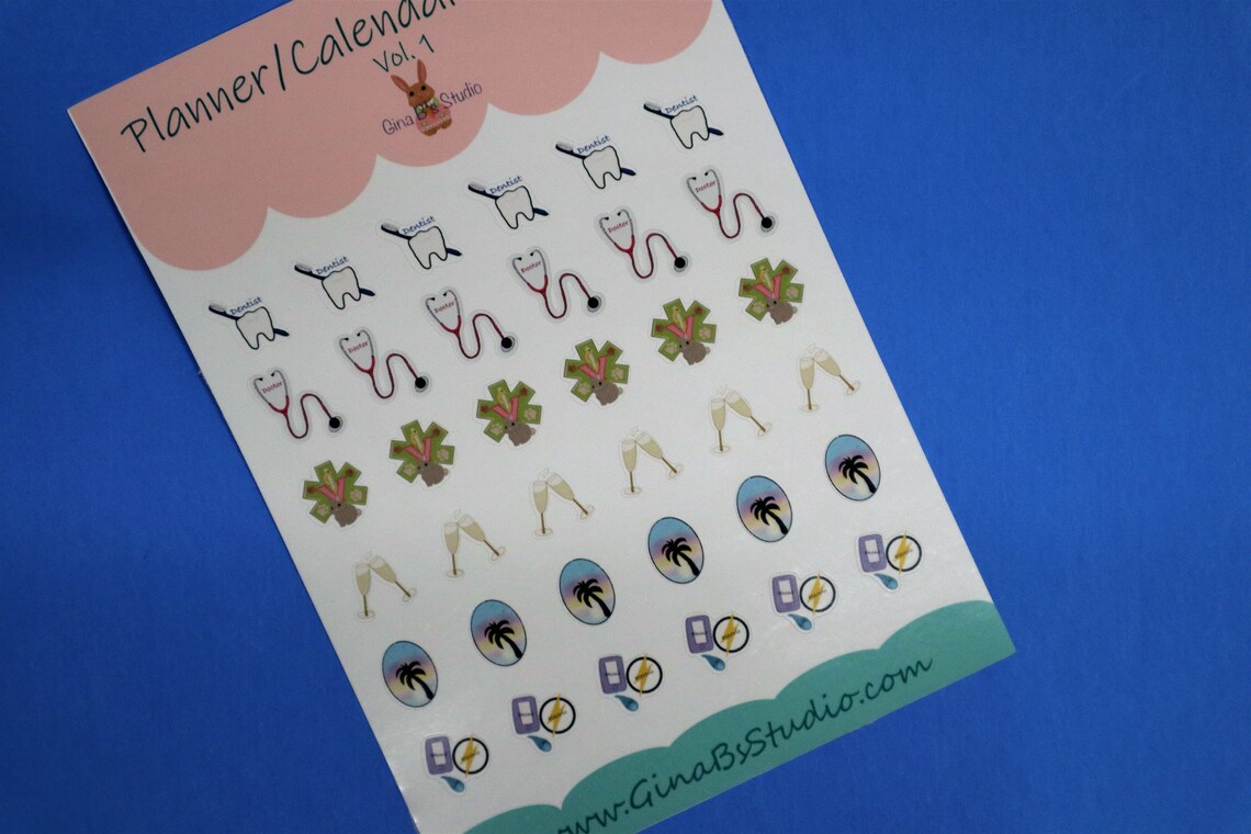 Planner Sticker Calendar Appointment Sticker Reminder Sticker - Etsy