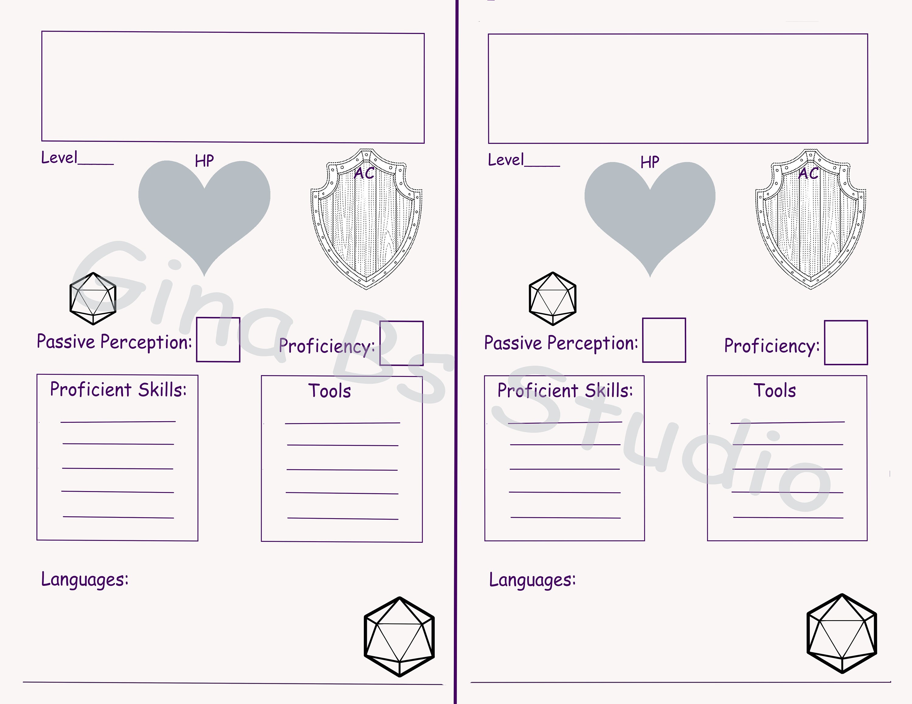 Journal Sheet Printable Dungeon Master Printable Dungeons and Dragons ...