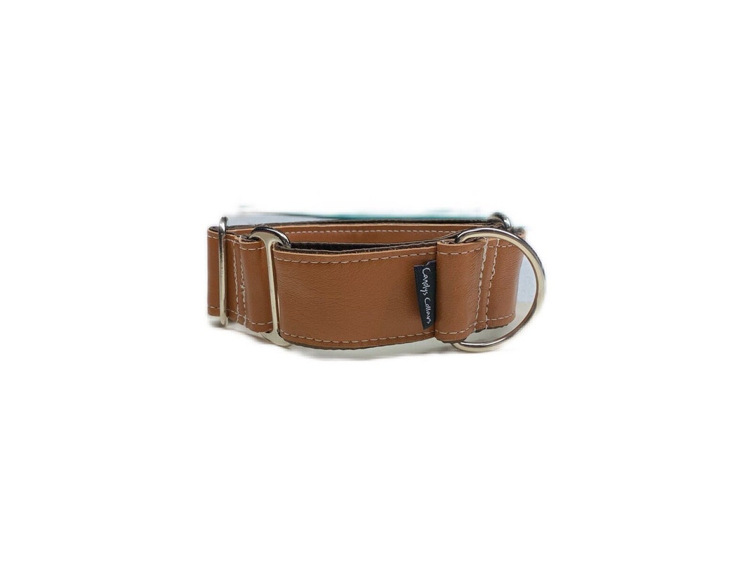 Chestnut Leather Martingale Collar, Greyhound Leather Collar ...
