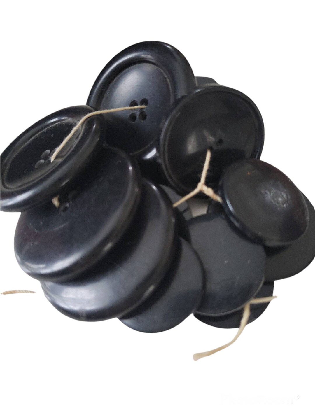 Vintage Large Black Sewing Buttons / Set of 13 Assorted - Etsy