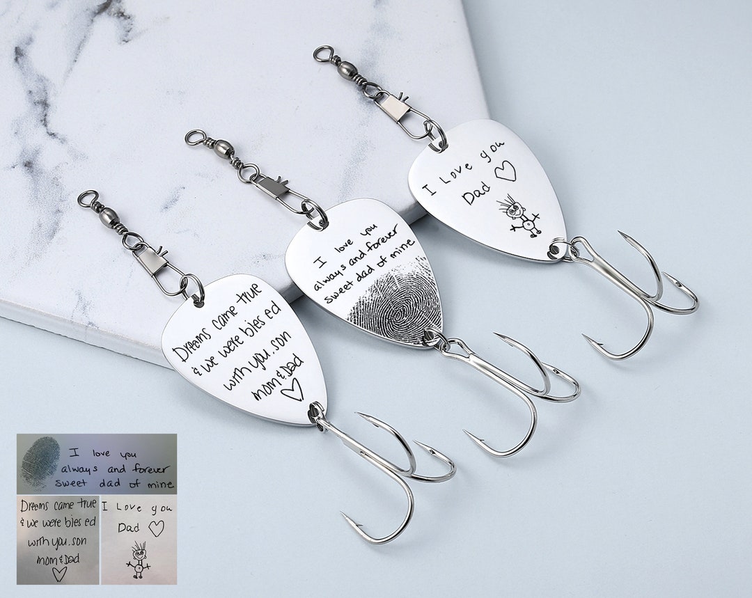 Custom Fish Hook, Personalized Fishing Lure With Actual Handwriting ...