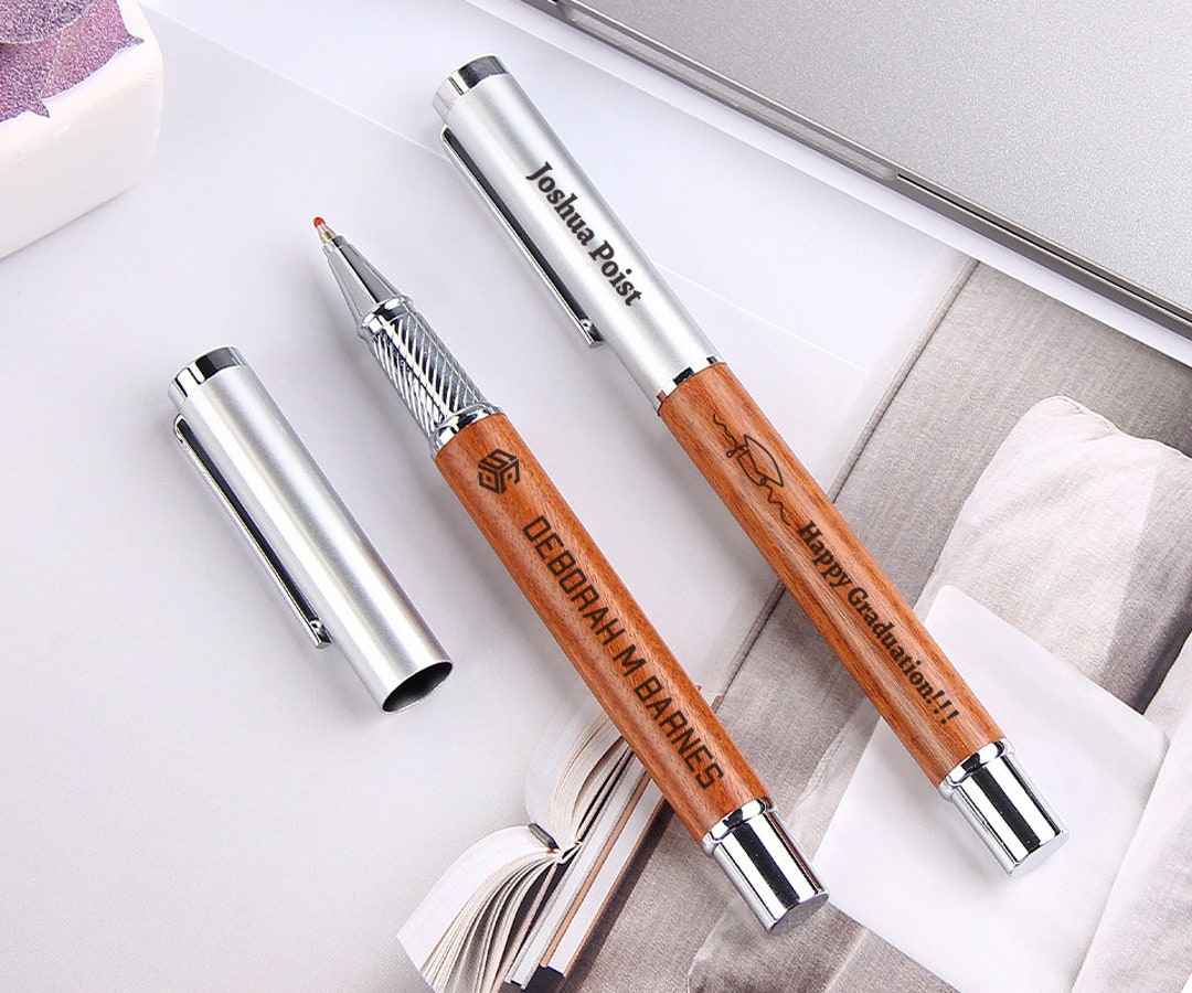 Engraved Name Ballpoint Pens, Custom Wooden Pen, Customized Corporate ...