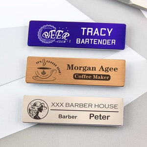 Personalised Name Badge , Engraved Name Badges With Industry Logo ...