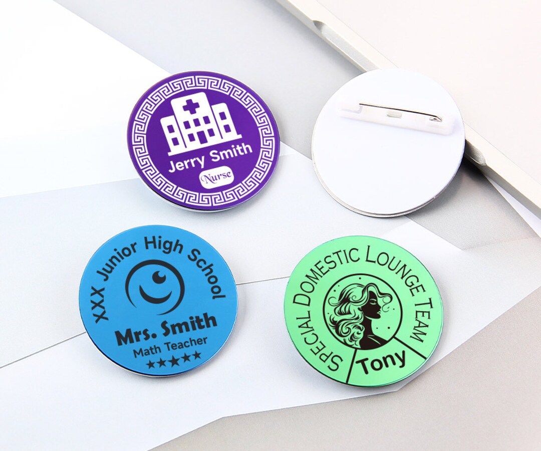 Workplace Position Logo With Name ID Badge, Identity Logo, Custom ...