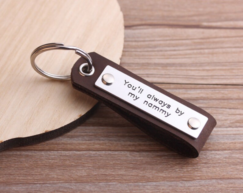 Personalized Leather Keychain Handcrafted Monther Days - Etsy