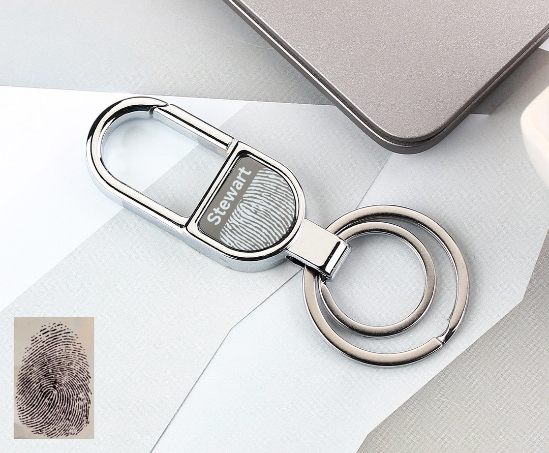 Custom Fingerprint Keychain, Fingerprint Deep Impress Keyring ...