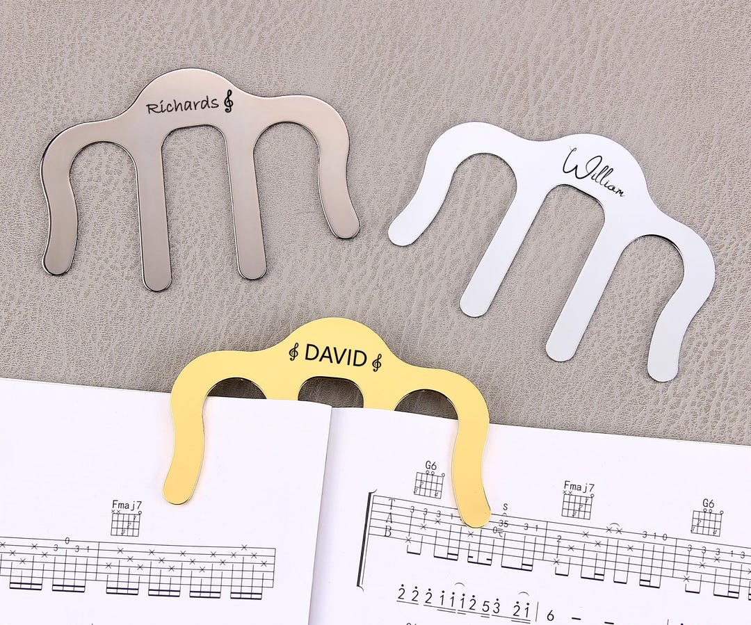 Personalized Sheet Misic Page Holder, Music Book Clip, Piano Book ...