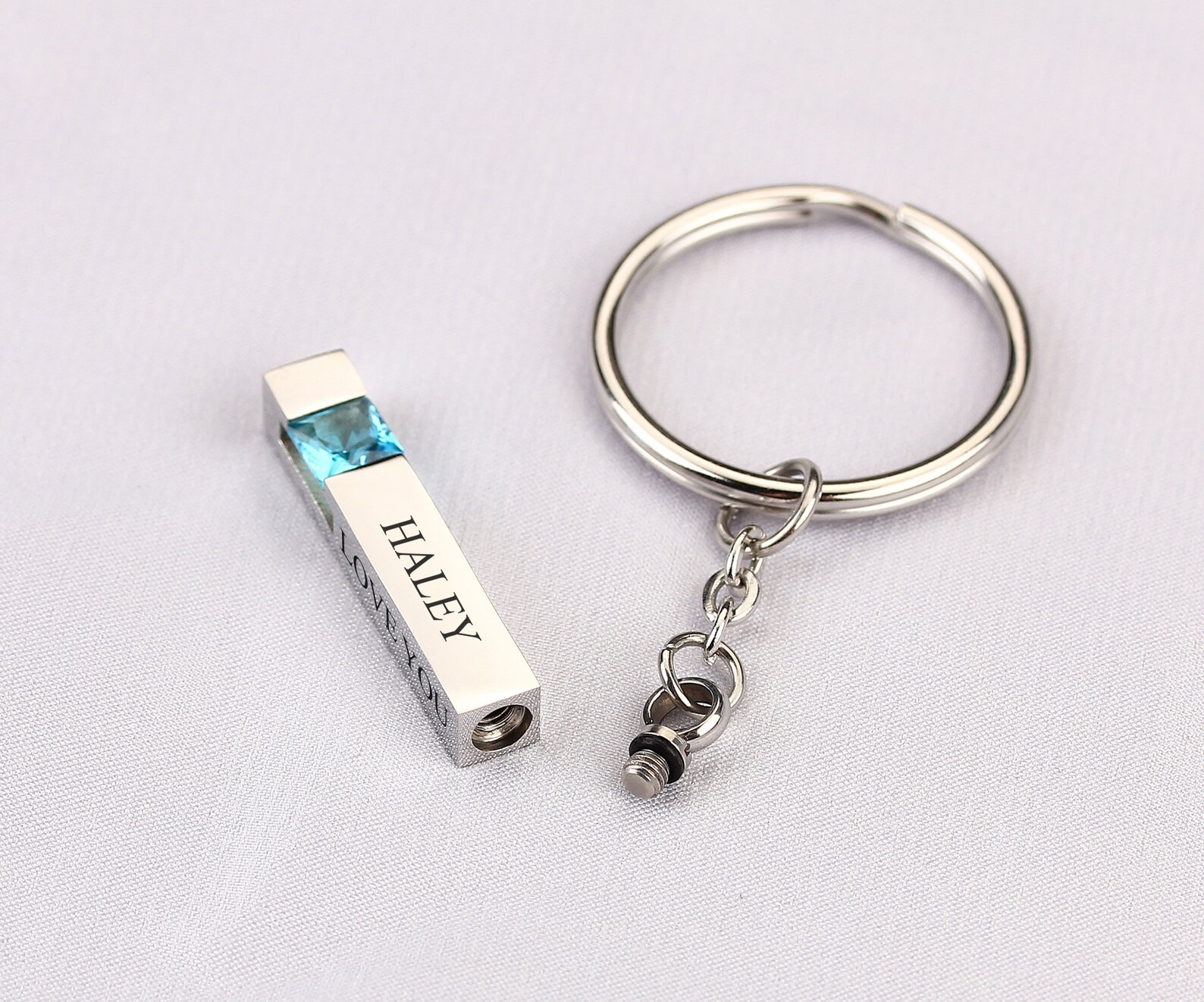 Personalized Cremation Urn Keychain for Human Ashes Engraving - Etsy