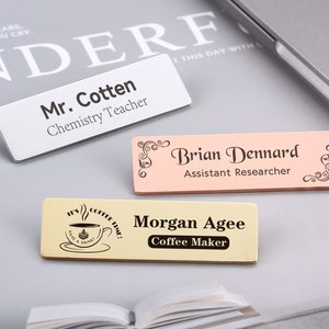 Personalized Name Tag Badges, Custom Identification With Pin, Dentist ...