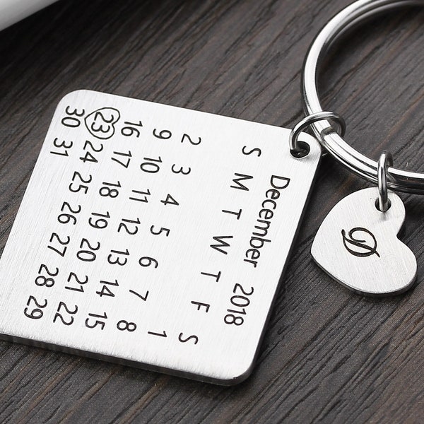 Calendar Keychain - Etsy