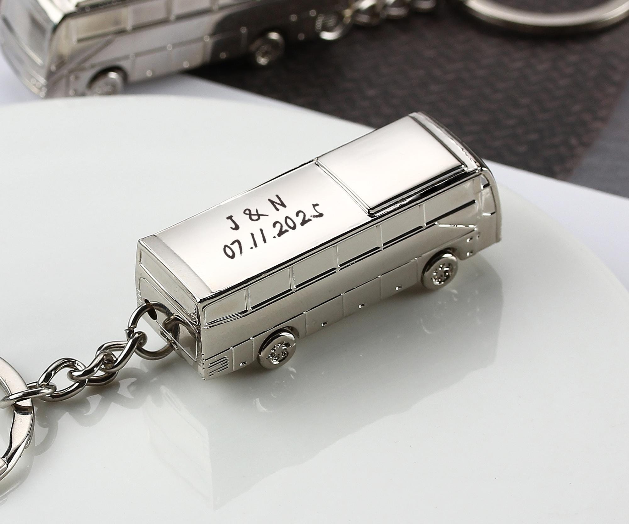 Personalized School Bus Keychain, Bus Driver Gift, Custom Bus Keychain ...