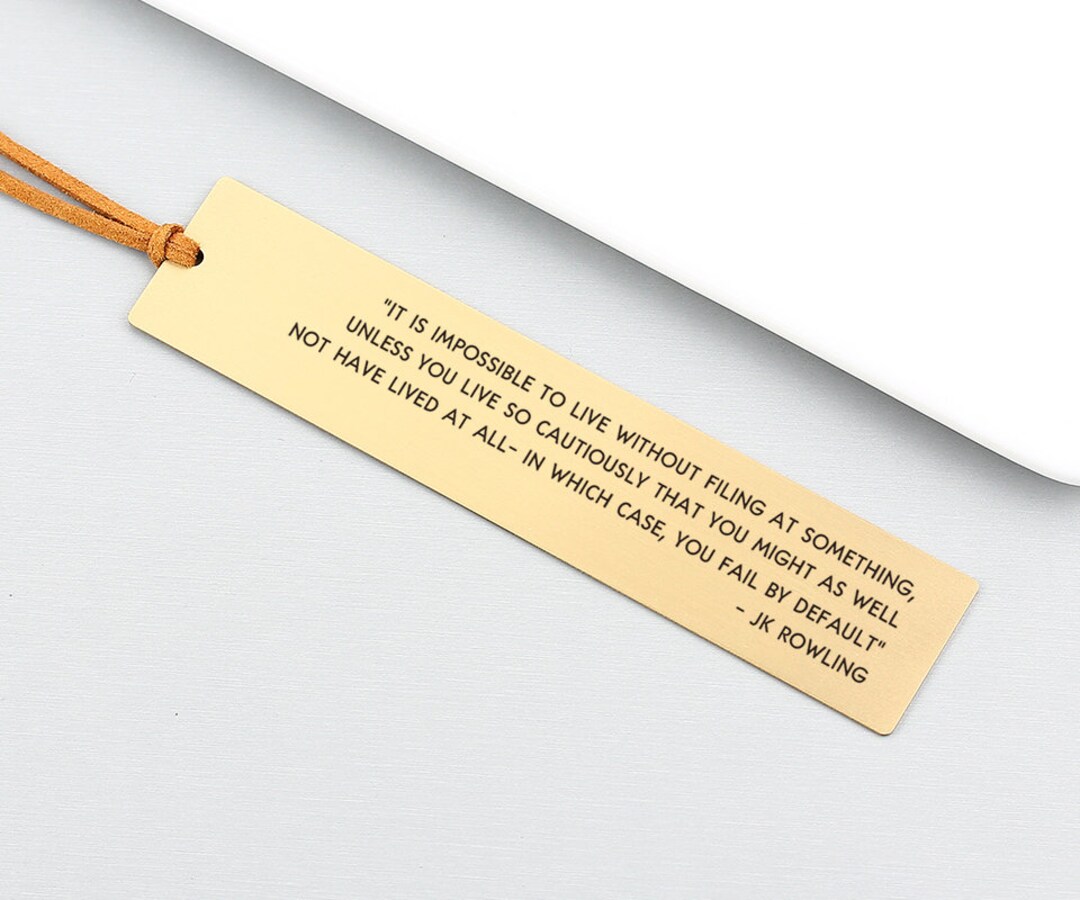 Personalised Stainless Steel Bookmark, Custom Bar Bookmark, Engraved ...