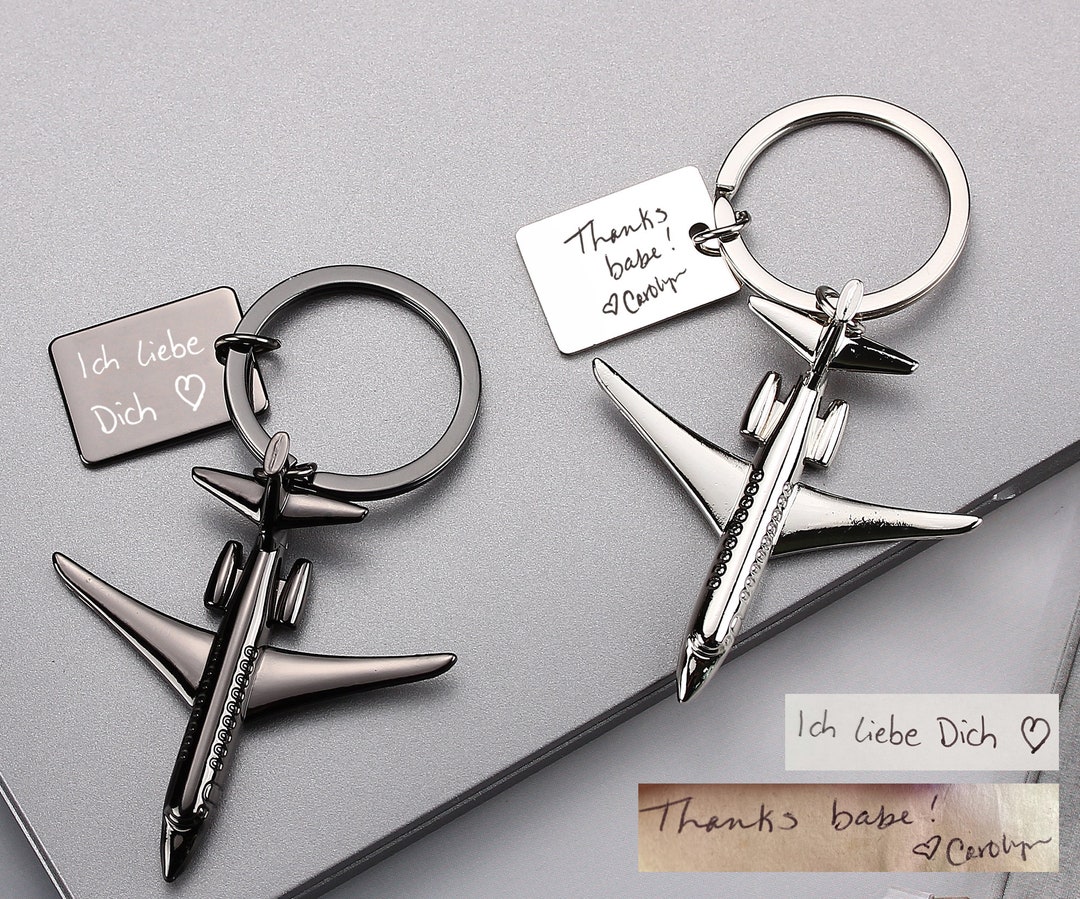 Persoanlized Airplane Key Chain, Creative Aircraft Twin-engine Gift ...