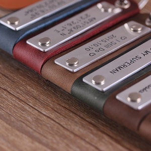 Handmade Leather Keychain Hand Crafted GPS Coordinates Leather Keychain ...