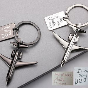 Persoanlized Airplane Key Chain, Creative Aircraft Twin-engine Gift ...