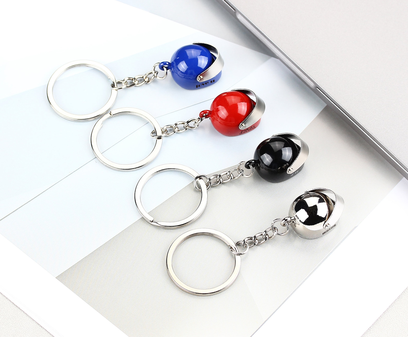 Custom Initial Name Motorcycle Helmet Keyring, Mini Motorbike Helmet ...