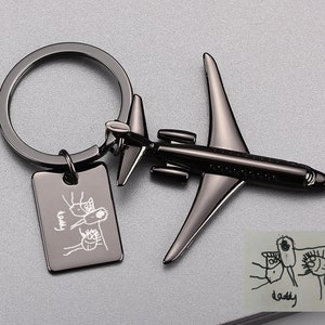 Persoanlized Airplane Key Chain, Creative Aircraft Twin-engine Gift ...