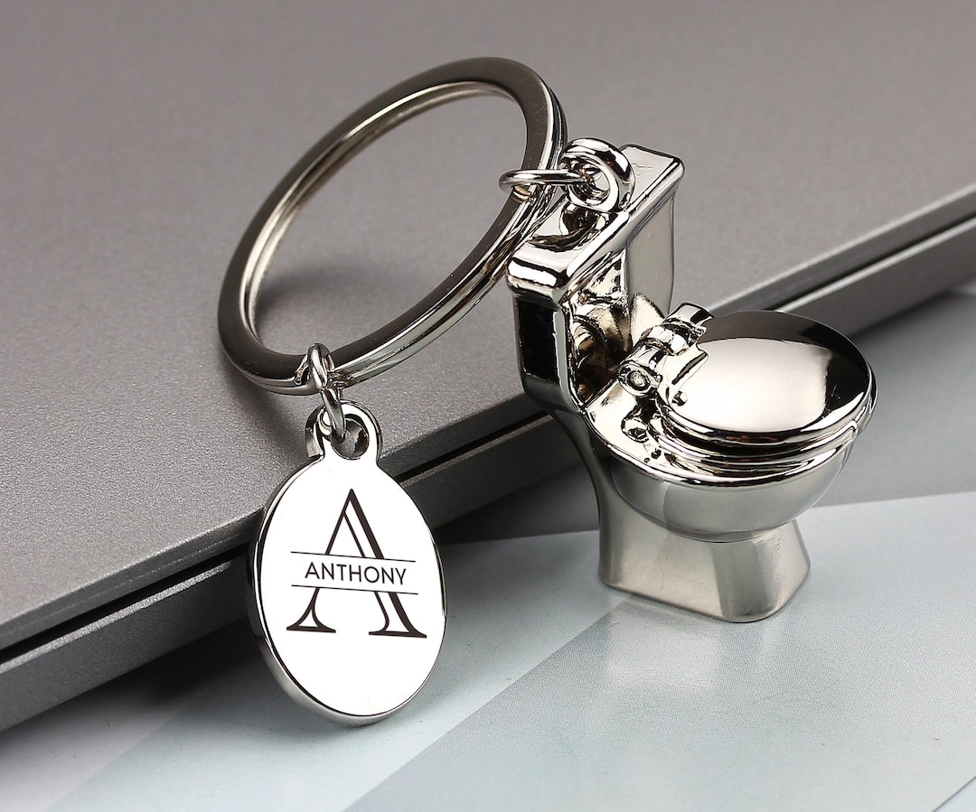 Persoanlized Toilet Key Chain, Custom Name Keychain, 3D Mini Flush ...