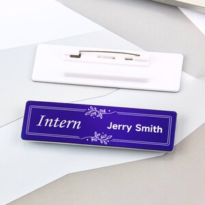 Personalised Name Badge , Engraved Name Badges With Industry Logo ...