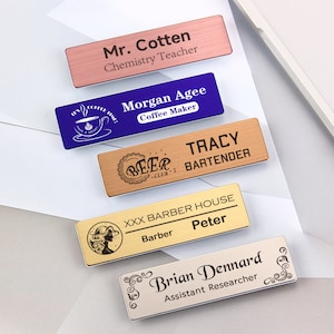 Personalised Name Badge , Engraved Name Badges With Industry Logo ...