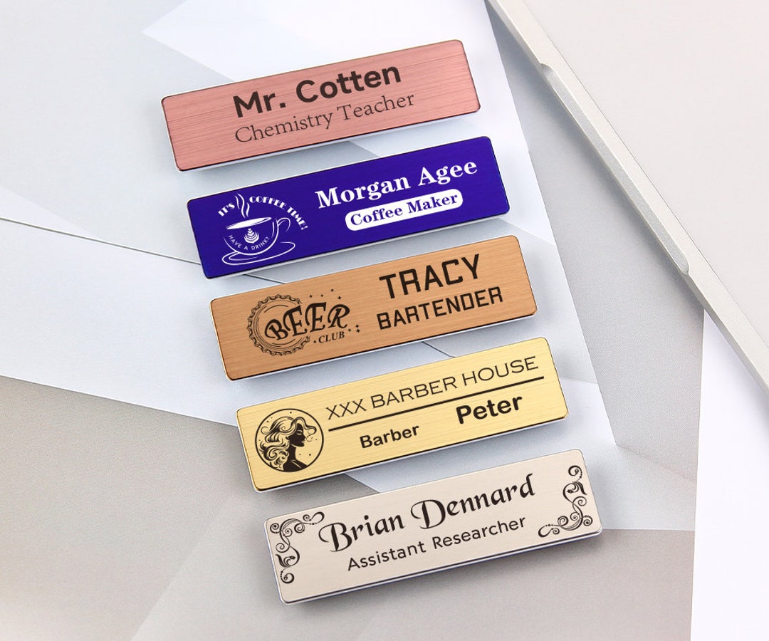 Personalised Name Badge , Engraved Name Badges With Industry Logo ...