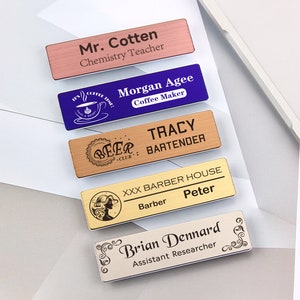 Personalised Name Badge , Engraved Name Badges With Industry Logo ...