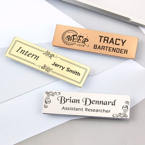 Custom Teacher Doctor Stylist ID Badge, Custom Name Tag With Industry ...