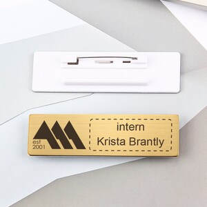 Personalised Name Badge , Engraved Name Badges With Industry Logo ...