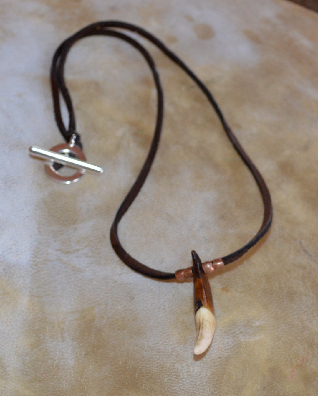 Wolf Tooth Necklace on a Deerskin Leather Cord. Wolf Tooth Necklace ...