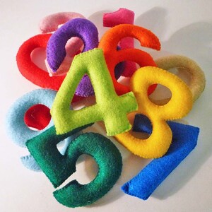Felt Stuffed Numbers, Numbers Set for Kids, Educational Toy - Etsy