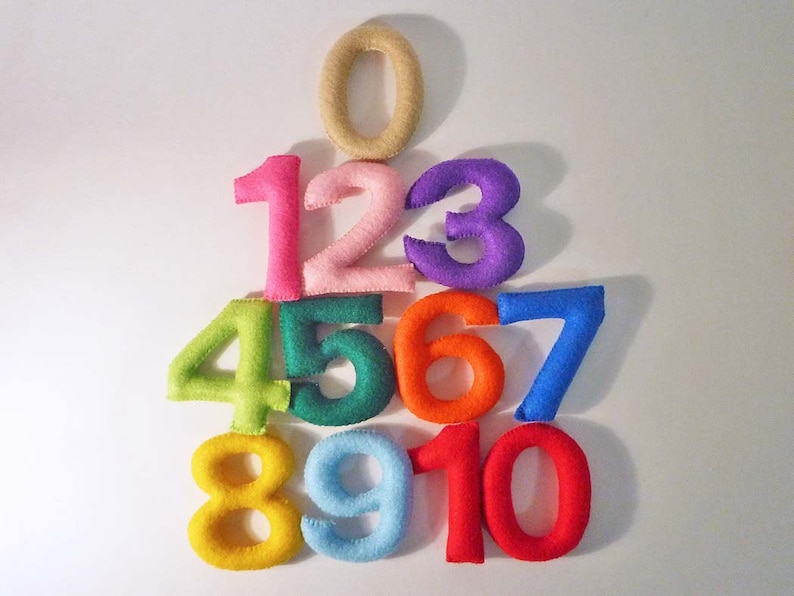 Felt Stuffed Numbers, Numbers Set for Kids, Educational Toy - Etsy