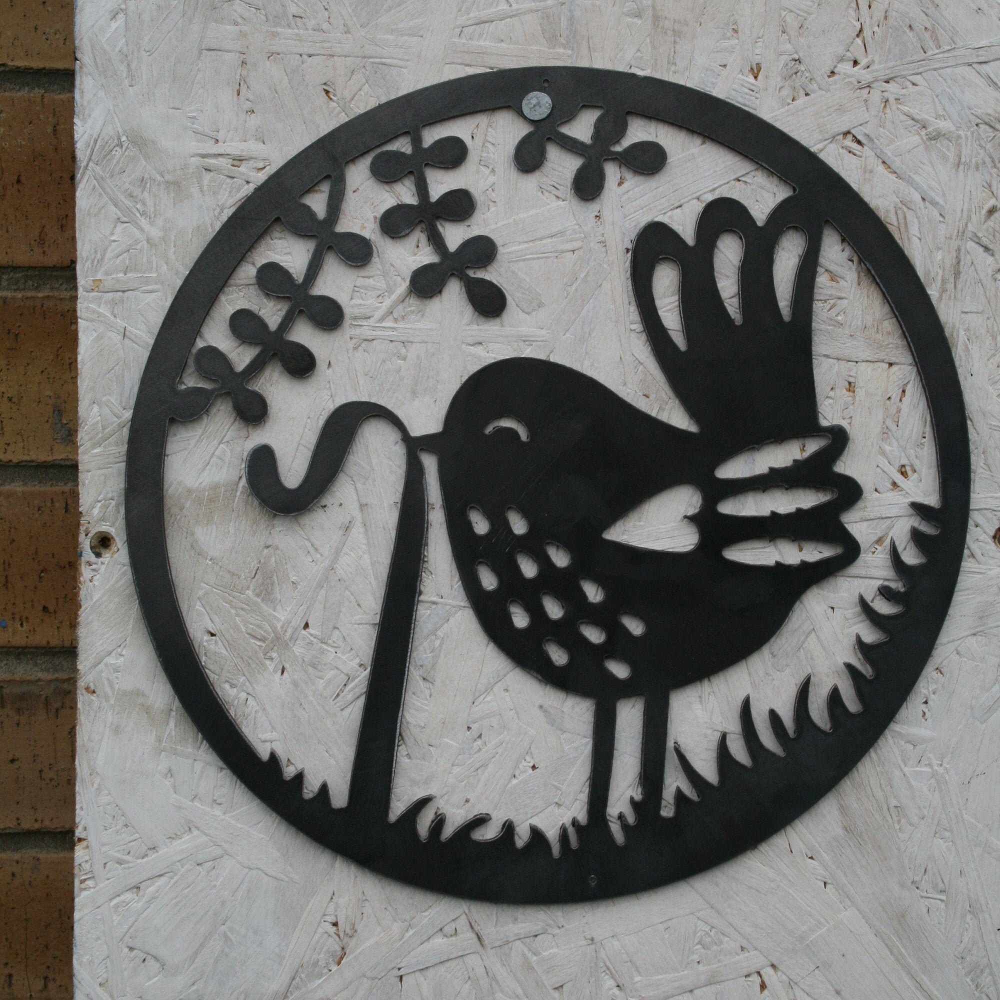 Robin With Worm Metal Wall Art - Etsy UK