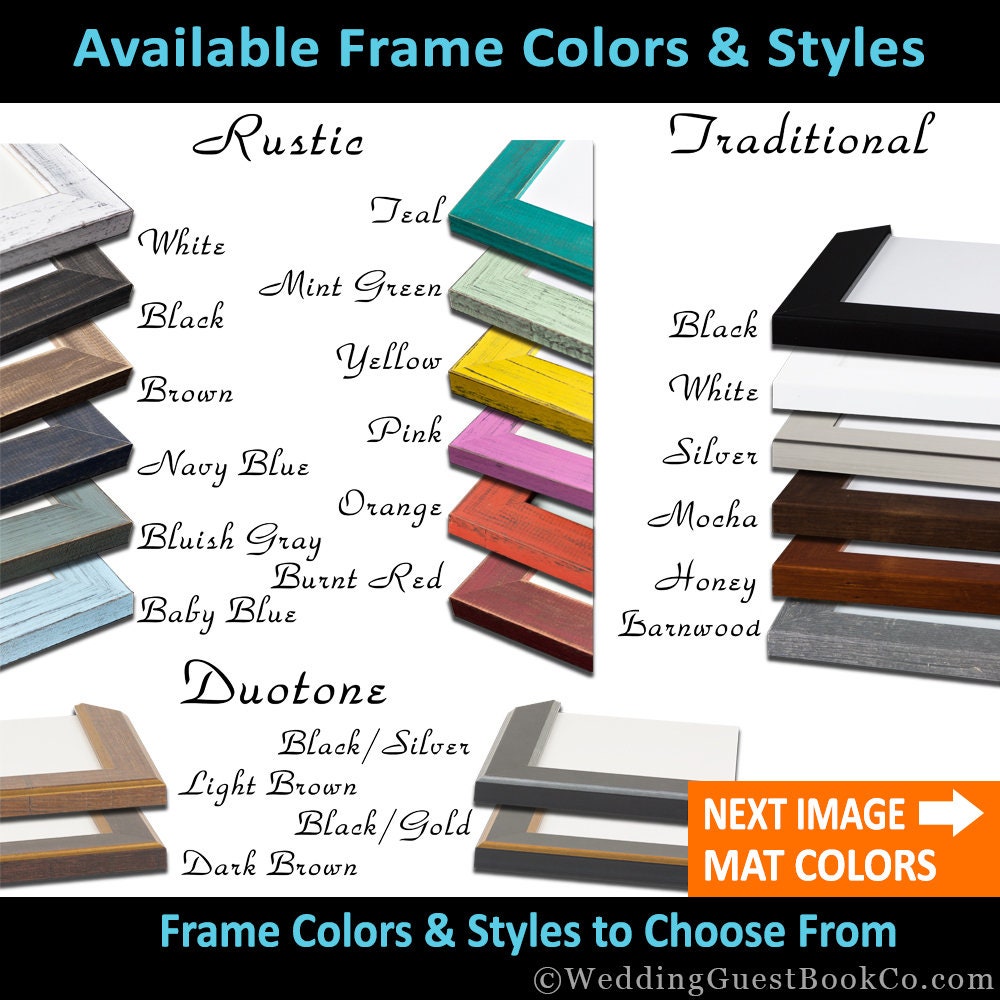 Wedding Guest Book Signature Mat and Frame Matboard Wedding | Etsy