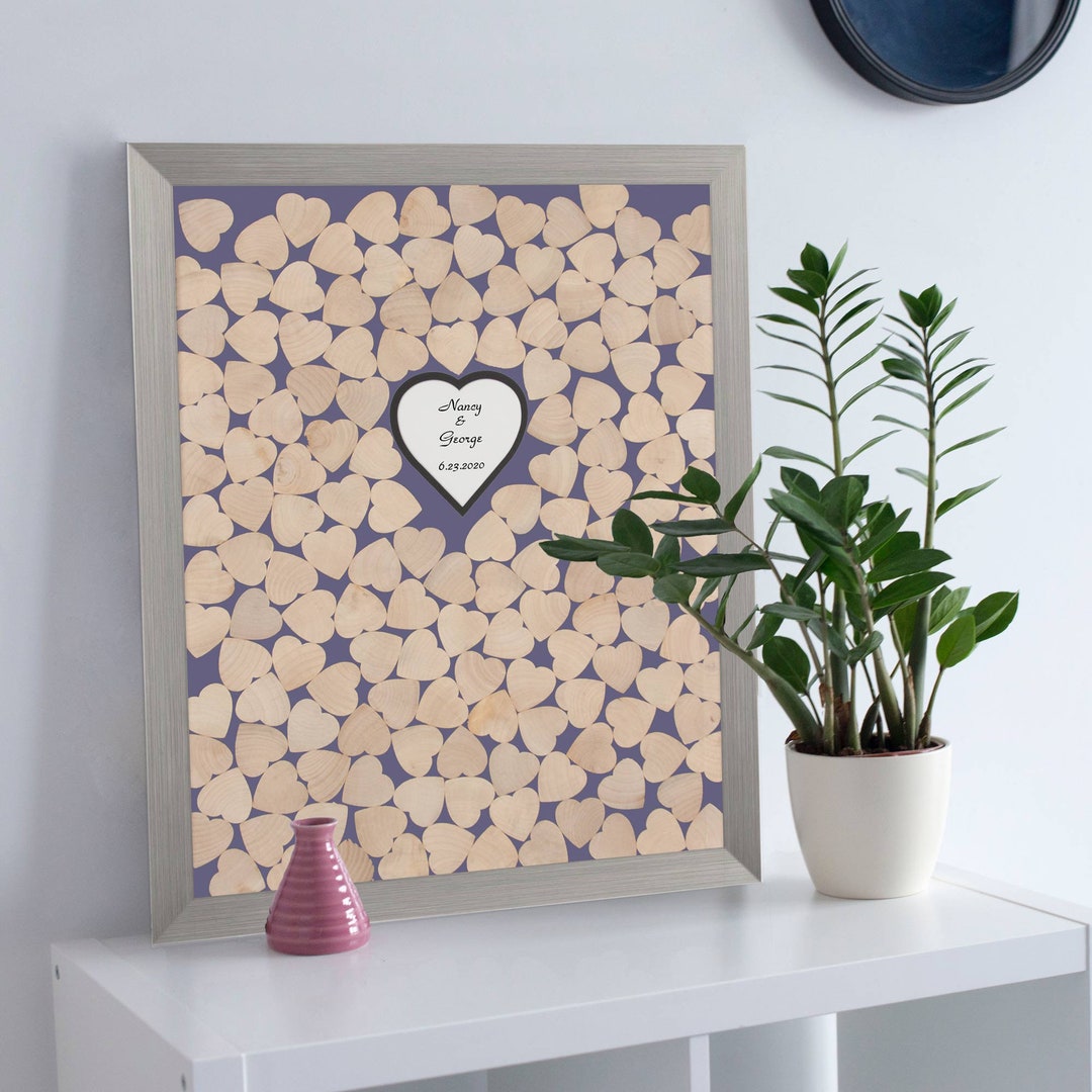 Modern Wedding Guest Book Drop Box Shadowbox Frame Custom Modern ...