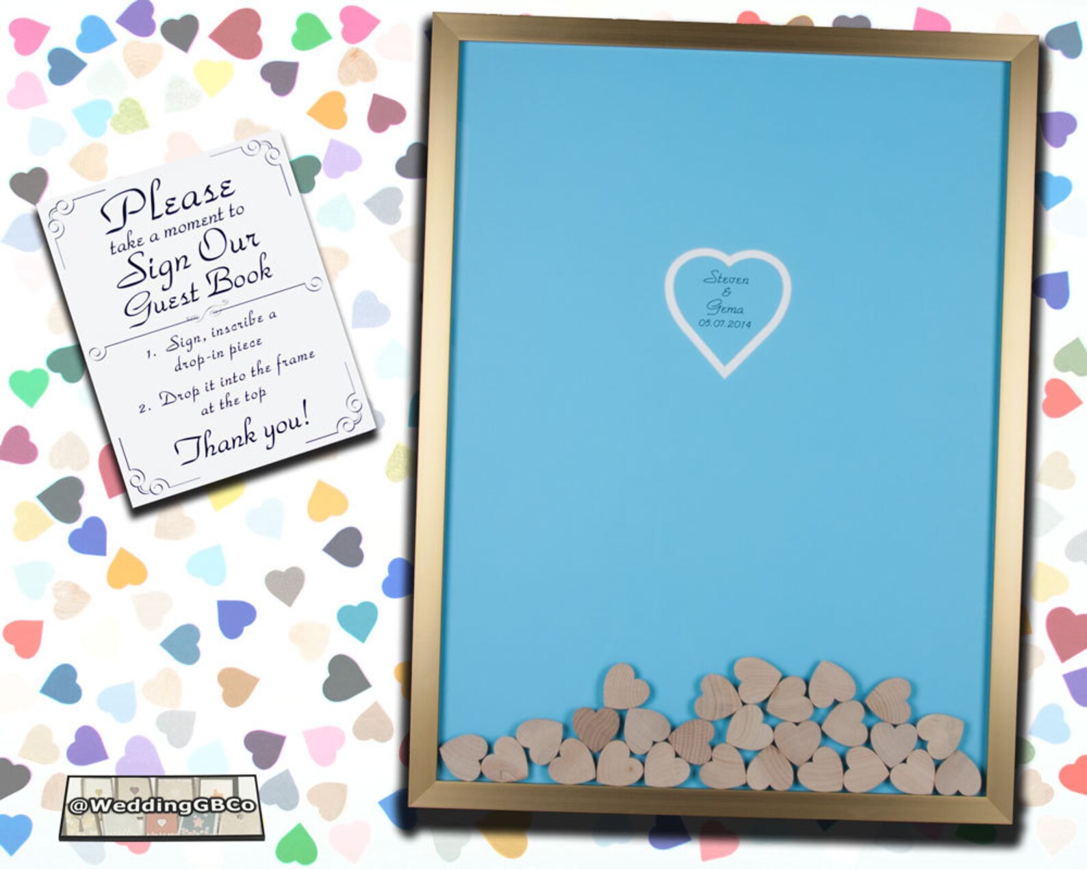 Wedding Guest Book Custom Drop Top Frame Unique Wedding - Etsy