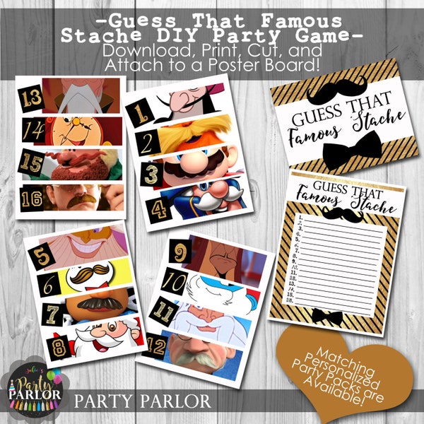 Mustache Game - Etsy