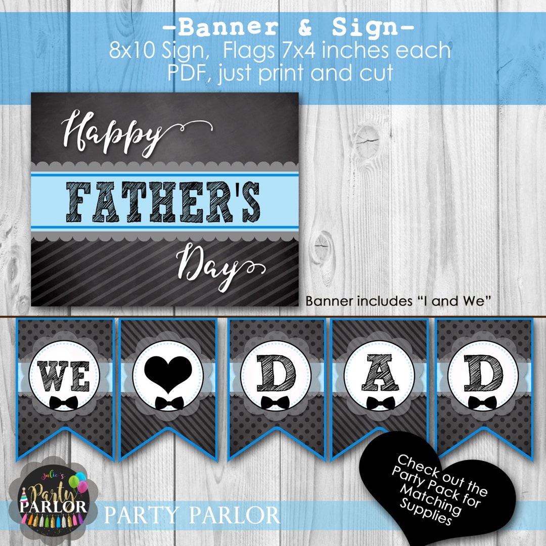 Happy Father's Day We Love and I Love Dad Banner and - Etsy