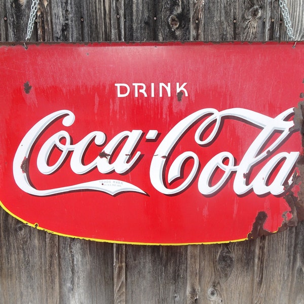 Porcelain Coca Cola Sign - Etsy
