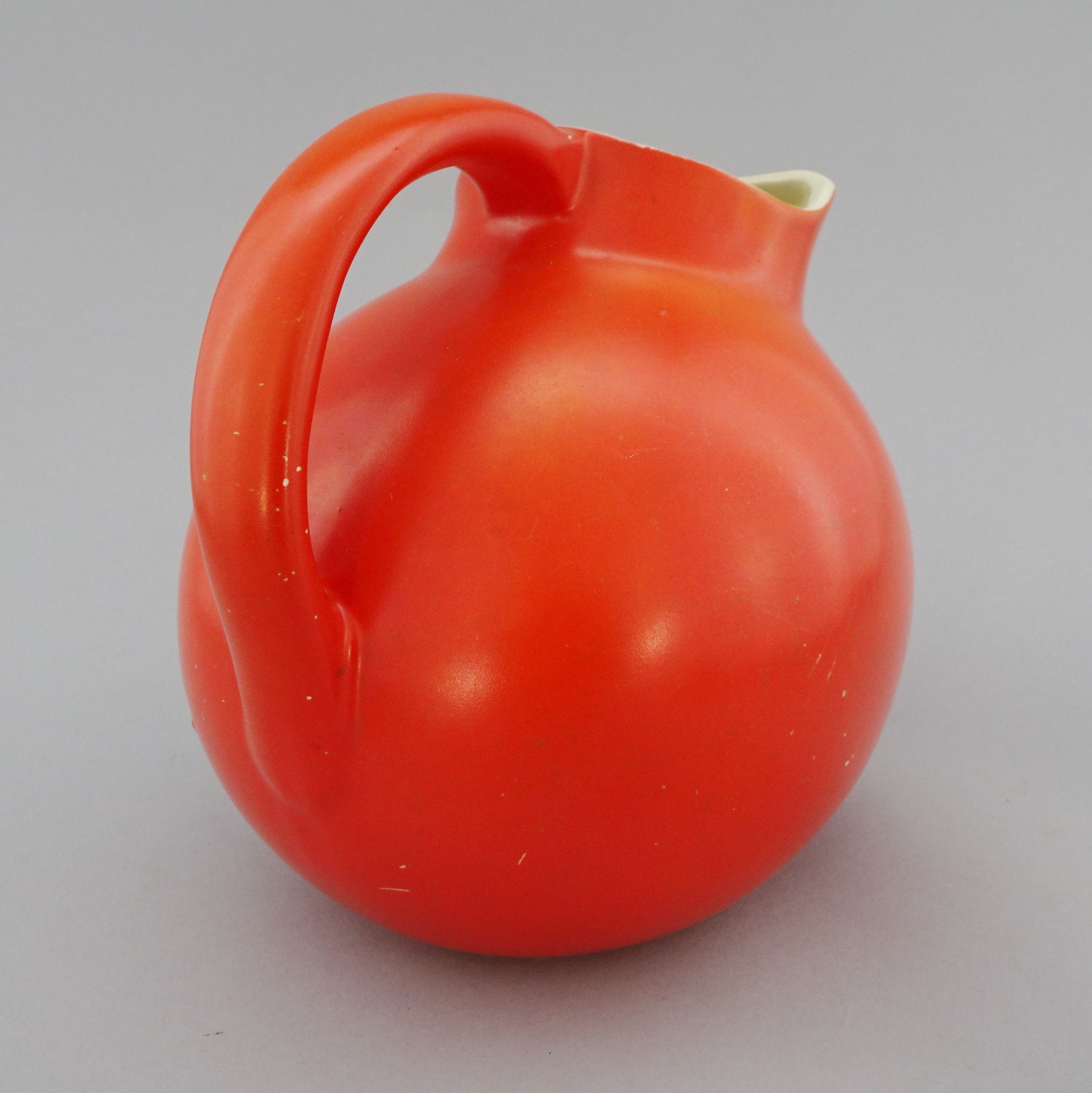 1930s 1940s Vintage Orange Ball Pitcher by Red Wing Mccoy Rumrill ...
