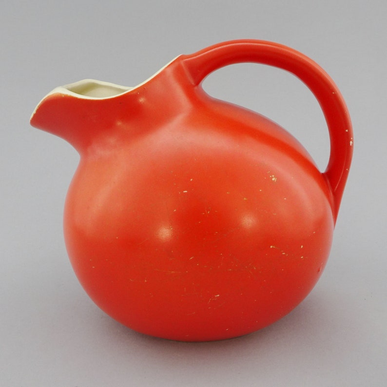 1930s 1940s Vintage Orange Ball Pitcher by Red Wing Mccoy Rumrill ...